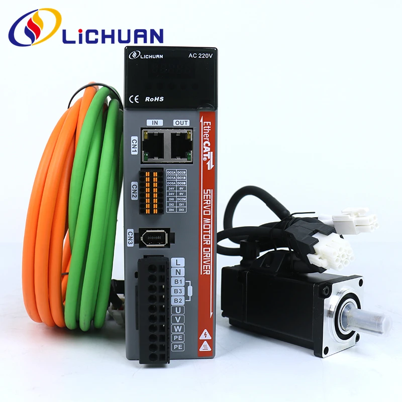 EtherCAT-Lichuan-100W-AC-Servo-Motor-Driver-220VAC-0-32Nm-3000rpm ...