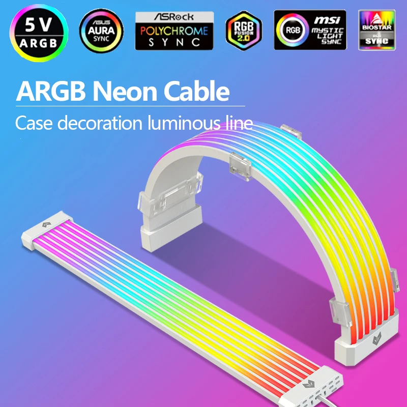 AL300 DIY LED Light Strip COOLMOON AOSOR 5V 4PIN RGB ARGB Aura Sync Neon Flexible Light Strip ...