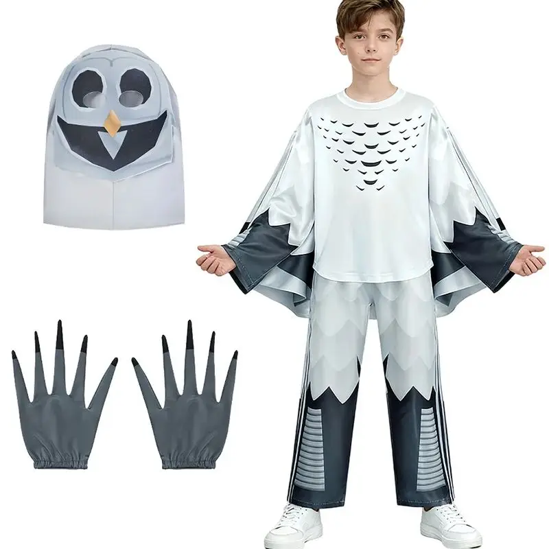 Anime 99 Nights in The Forests Owl Cosplay Costume Polyester Tops Pants ...