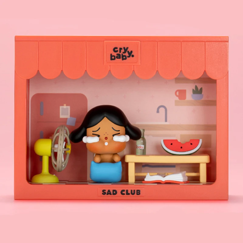 POP MART CRYBABY Sad Club Series Scene Sets de Molly 1PC/8PCS POPMART ...