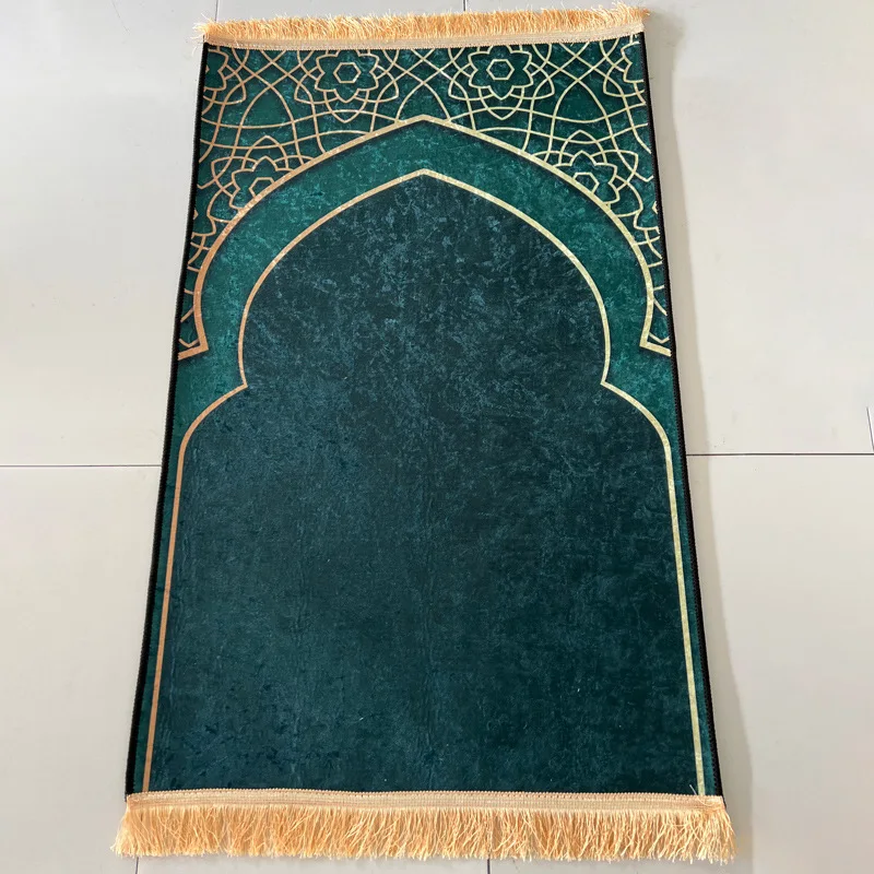 Adult-Prayer-Mat-for-Muslim-Ramadan-Gold-Diamond-Velvet-Worship-Kneel ...