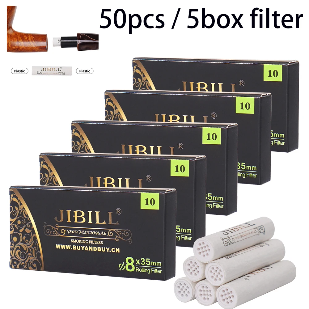 50pcs-8mm-Smoking-Pipe-Filter-Element-Disposable-Activated-Carbon ...