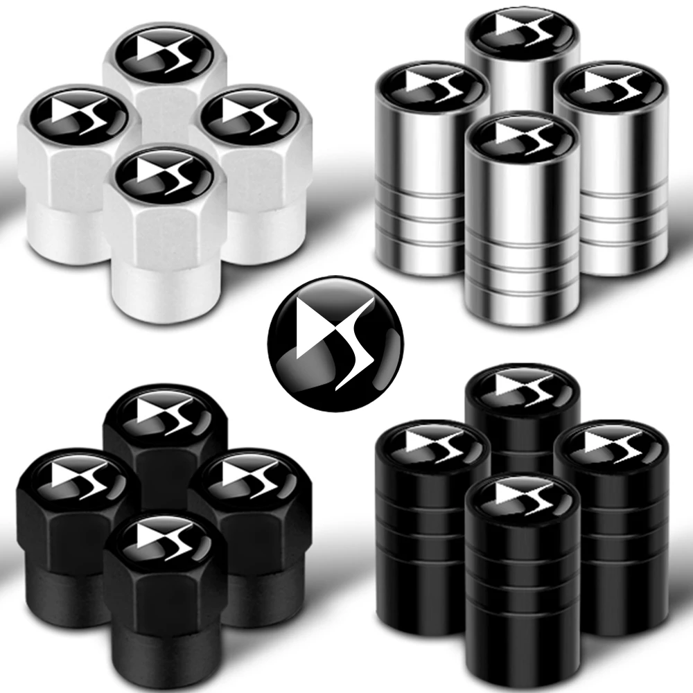 4PCS-Car-DS-Badge-Wheel-Tires-Valve-Caps-Tyre-Valve-Stem-Covers-for ...
