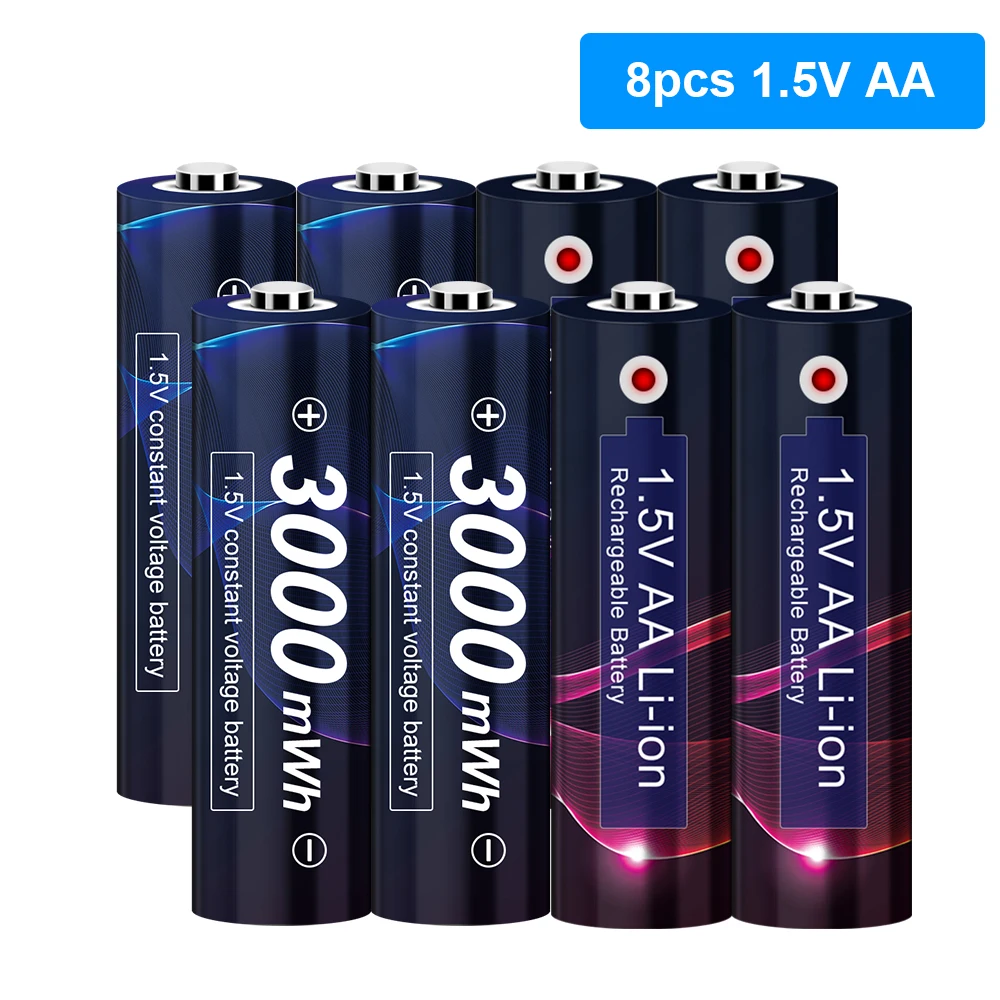 4-8pcs-AA-1-5V-Li-ion-Rechargeable-Battery-1-5v-AA-Lithium-Battery ...