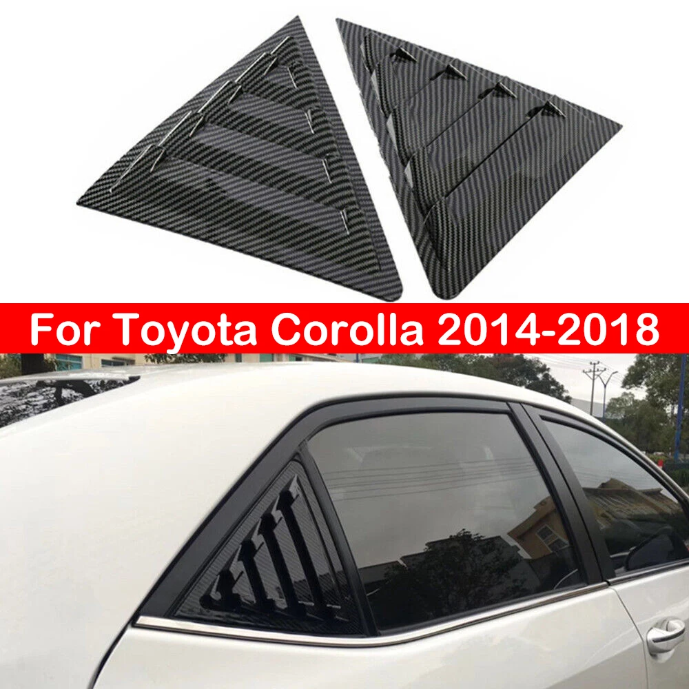 For-Toyota-Corolla-2014-2018-Car-Rear-Louver-Window-Side-Shutter-Cover ...