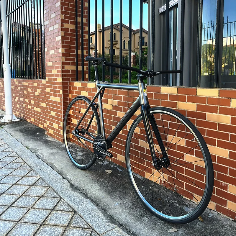 56CM Gt Fixie Aluminum Alloy Dark Gray Fixed Gear Whole Bicycle Track ...