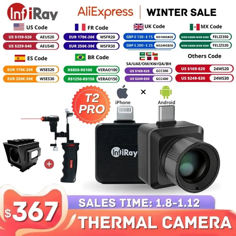 Infiray-Infrared-Thermal-Imager-T2-PRO-Monocular-Thermal-Camera-Night-Vision-Thermal-Scope-25Hz ...