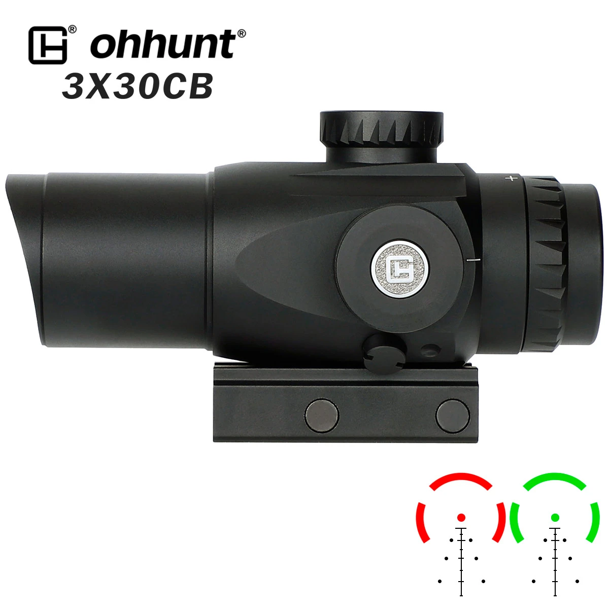 Ohhunt 3x30 Prism Scope Compact Hunting Prism Optics 1/2 Moa Waterproof ...
