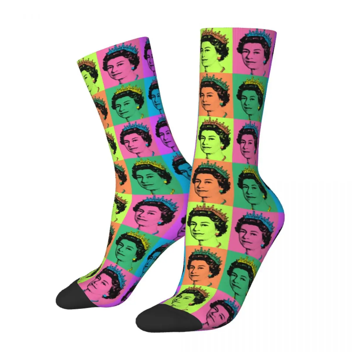 Harajuku Queen Elizabeth II British Royal Crown Basketball Socks ...