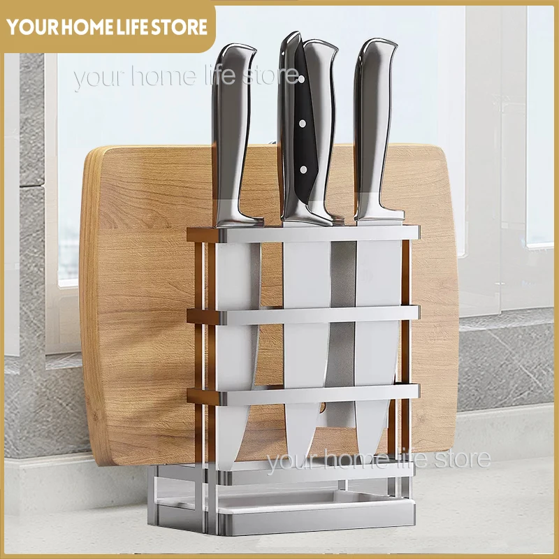 knives-holder-304-stainless-steel-knives-holder-with-Drip-panfor ...