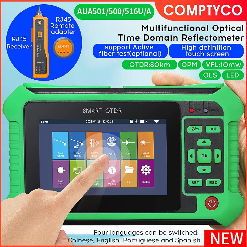 AUA-OTDR-Fibra-ptica-Reflet-metro-Touch-Screen-VFL-OLS-OPM-Mapa-de ...