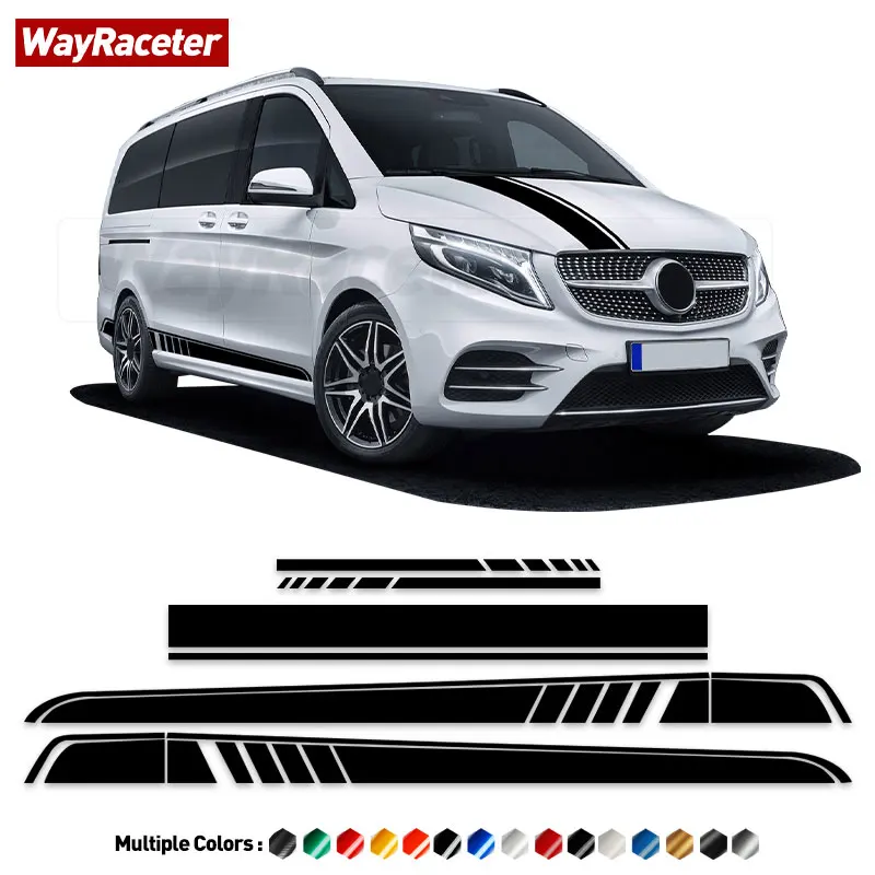 Edition AMG Line Door Side Stripes Sticker Car Hood Rearview Mirror ...