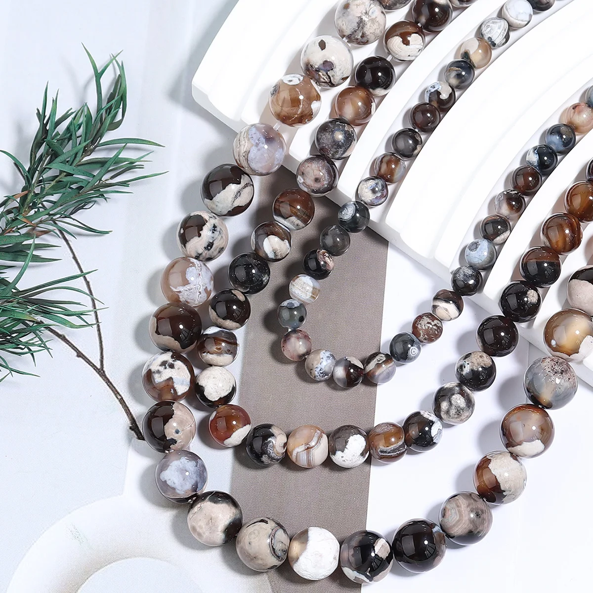 Colorful-Natural-Fire-Agate-Stone-Round-Loose-Flame-Bead-For-Jewelry ...