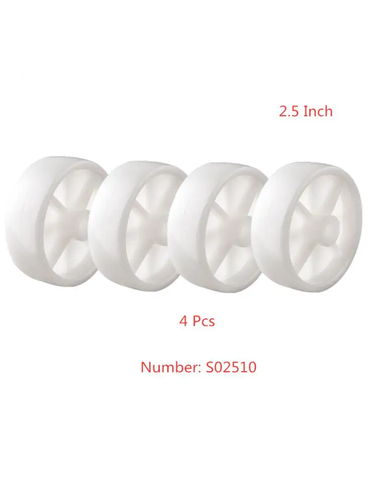 4-Pcs-Lot-Casters-2-5-Inch-White-Pp-Single-Wheel-Diameter-65mm ...