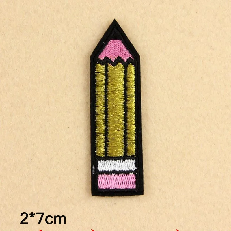 Pencil-Punk-Iron-On-Patch-Clothes-Patch-For-Clothing-Boys-Embroidered ...