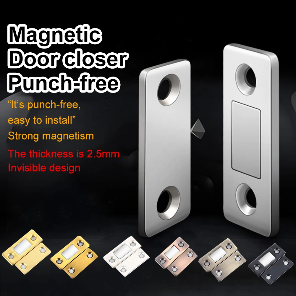 Magnetic Door Catch Ultra-thin Cabinet Magnets Closer Furniture Strong ...
