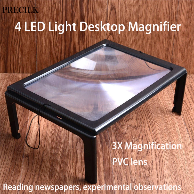 4 LED Desktop Magnifiers Reading Repairing High definition Hanging ...