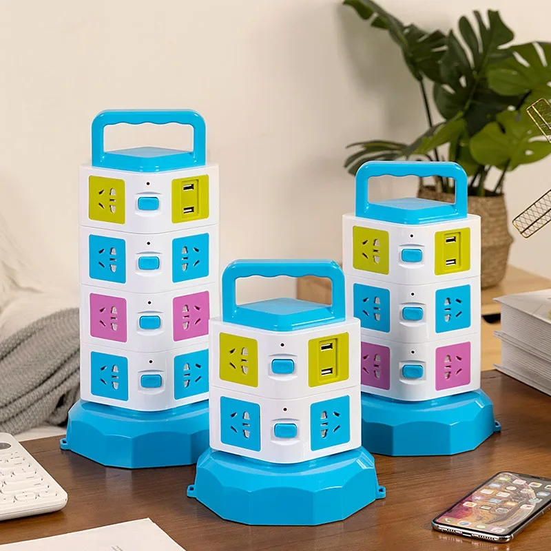 Multi-functional-Rotatable-Usb-Lit-Vertical-Plug-Board-Home-Use-Wiring ...