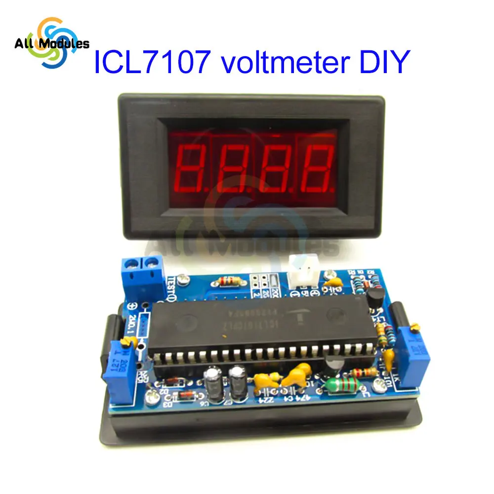 ICL7107-Voltmeter-DIY-Kit-Parts-DC-5V-Digital-Voltmeter-Module-e-learning-training-production ...