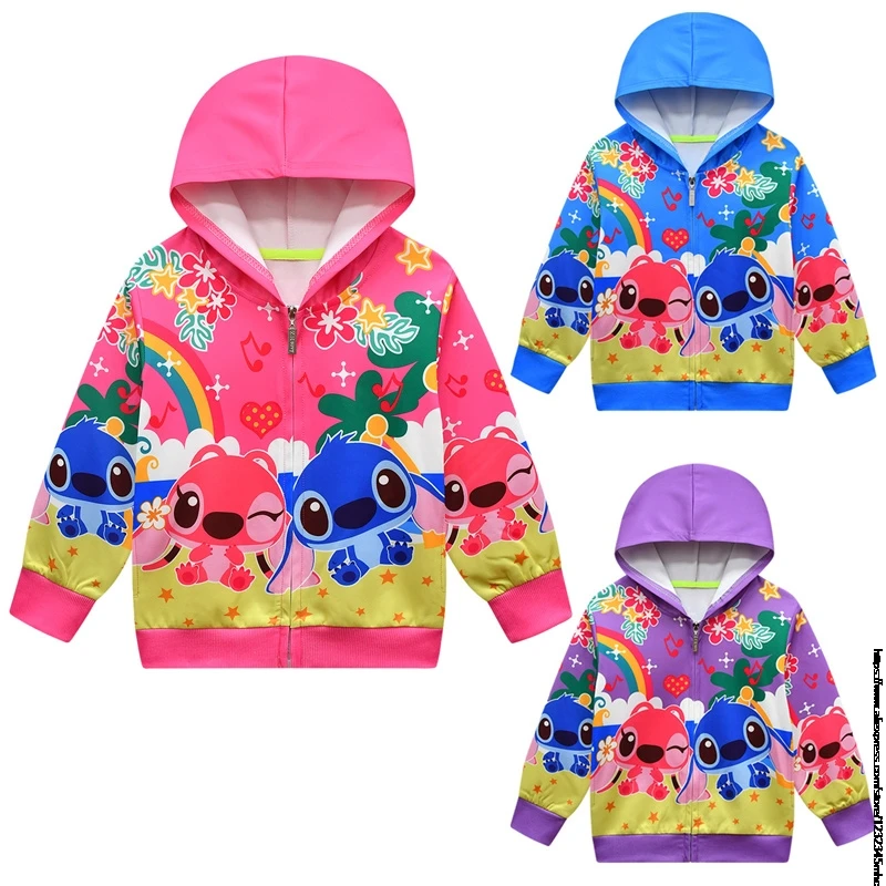 Girls-Jacket-Lilo-And-Stitch-Spring-New-Cute-Girls-Cartoon-Outwear-Girl ...