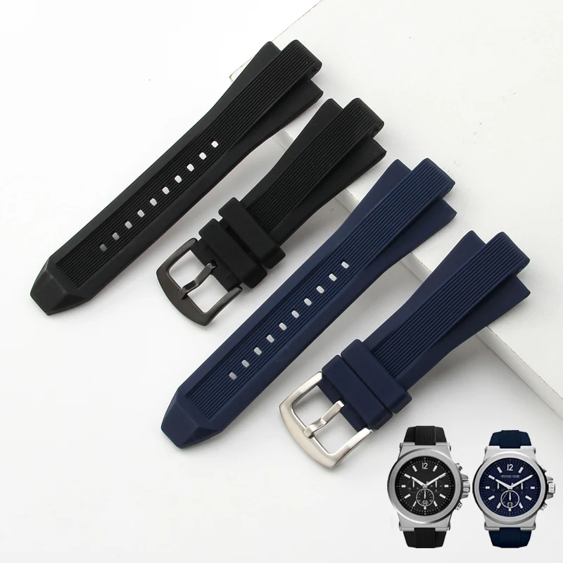 Silicone-Rubber-Watch-Strap-for-Michael-Kors-Mk8184-8729-MK9019-MK8295 ...