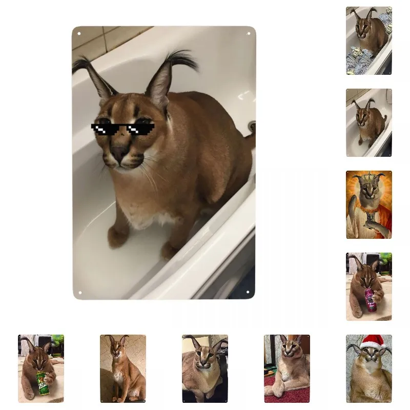 Big-Floppa-In-A-Bathtub-Meme-Sign-Custom-Vintage-Metal-Plaque-for-Pub ...