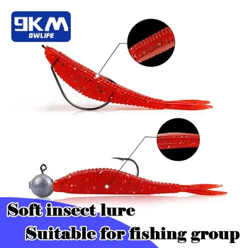 15Pcs Fishing Soft Lures Plastic Baits 7cm Lifelike Forked Paddle Tail ...