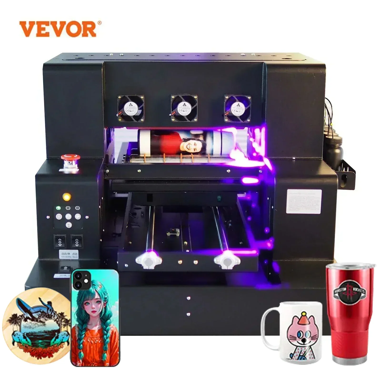 VEVOR-Automatic-UV-Sticker-Printer-A3-Label-Phone-Case-Flatbed-UV ...