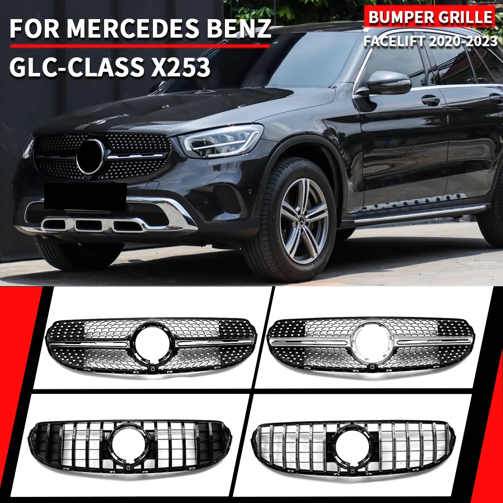Glossy-Black-GTR-Style-Grille-For-Mercedes-Benz-GLC-Class-X253-2020 ...