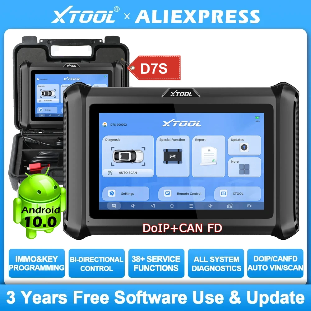 2024-XTOOL-D7S-OBD2-Scanner-CAN-FD-Bidirectional-Diagnostic-Tools-ECU ...
