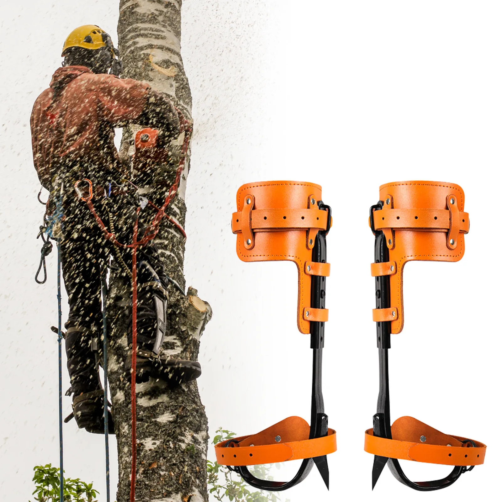 Thickened-Adjustable-Tree-Climbing-Spikes-Stand-up-Tree-Climbing-Spurs ...