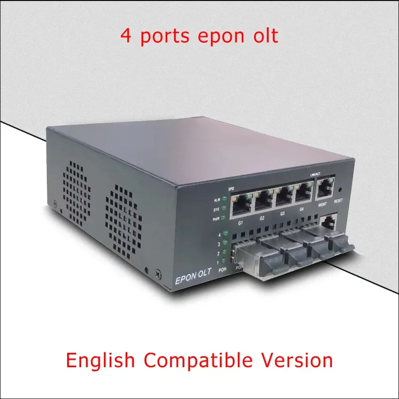 Free Shipping Mini Optical Fiber OLT Epon 4 pon DC12V WEB SNMP ...