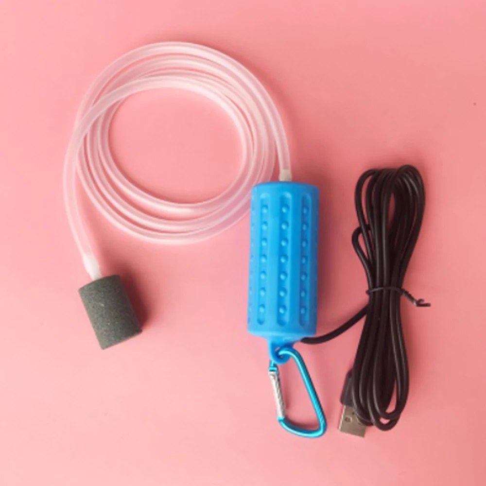 USB Aquarium Aerator Oxygen Air Pump Fish Tank Silent Air Compressor ...