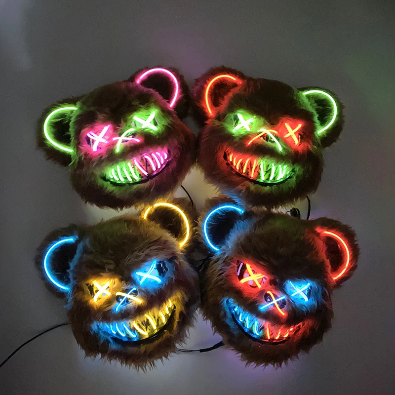 M-scara-de-Animal-de-terror-con-luz-LED-para-Halloween-M-scara-de-oso ...
