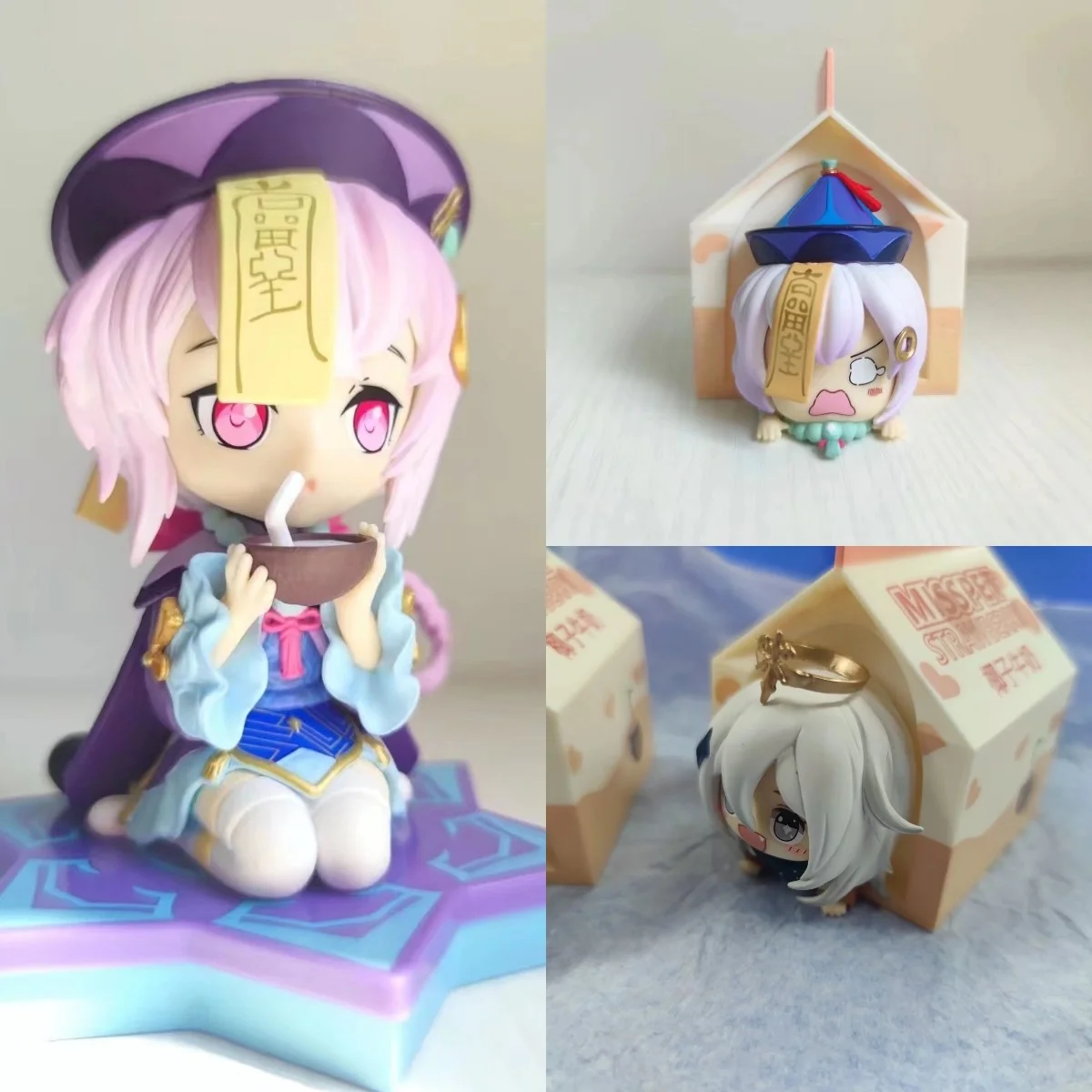 NEW Cute Qiqi Genshin Impact Figure Action Figures Klee Hutao Paimon ...