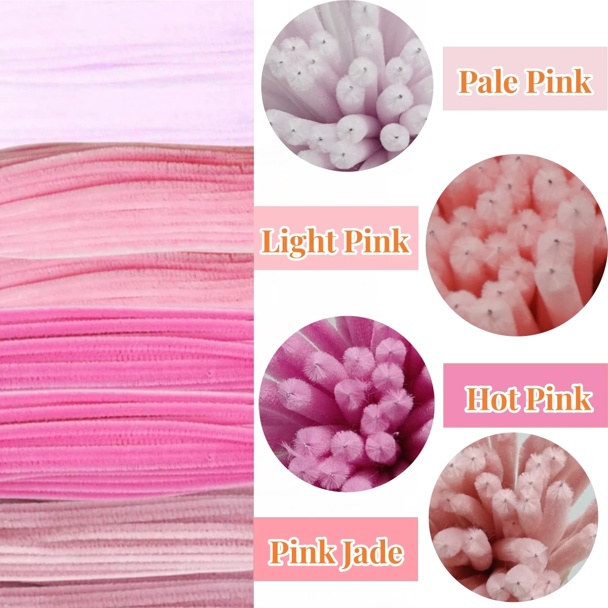 200-Pieces-Pink-Series-Pipe-Cleaners-Valentine-s-Mother-s-Day-Pipe ...