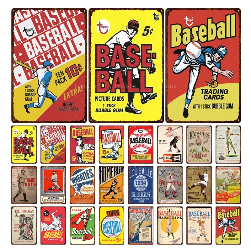 Retro-Decor-Baseball-Tin-Sign-Vintage-Retro-Decorative-Metal-Sign ...