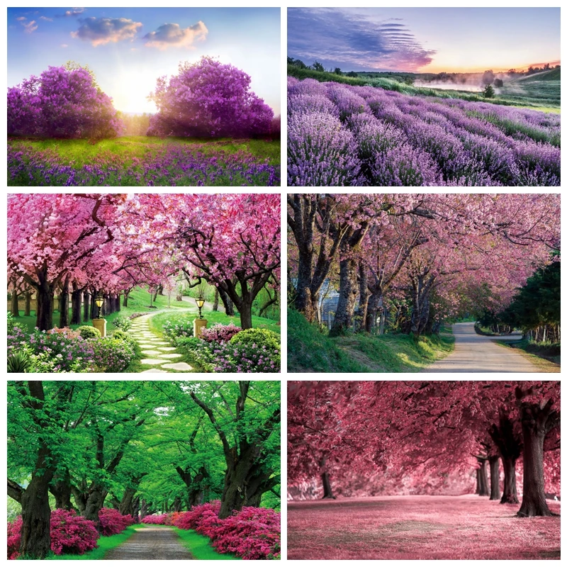 Spring-Landscape-Backdrop-Nature-Scenery-Green-Forest-Flowers-Baby ...