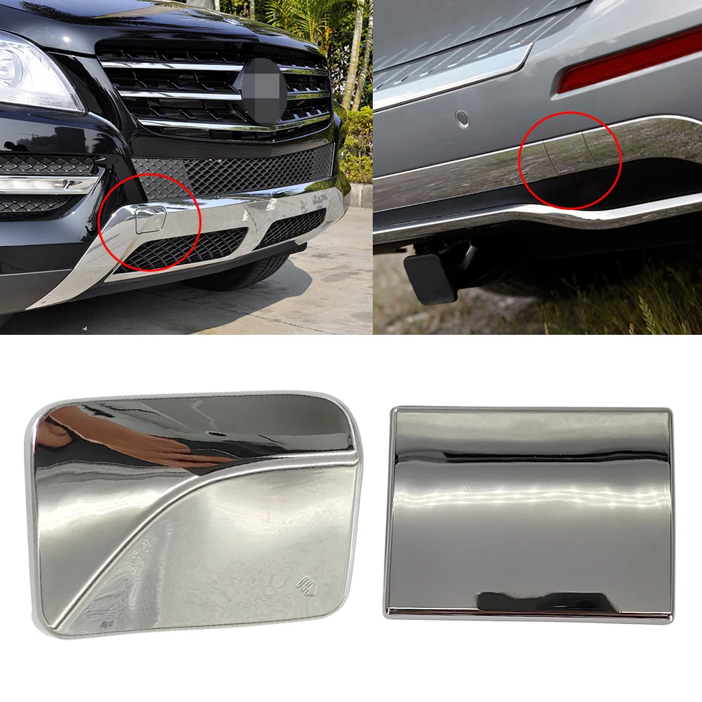 For-Mercedes-W166-Car-Front-Rear-Bumper-Tow-Hook-Cover-Cap-Black-For ...