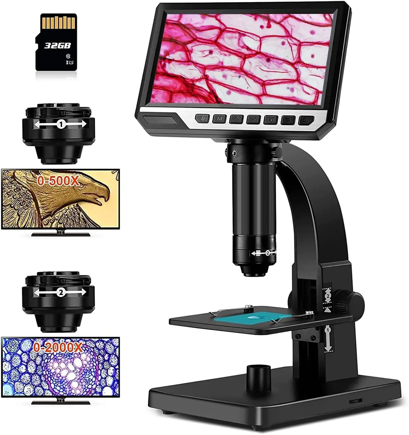 7-2000X-Digital-Microscope-USB-Industrial-Continuous-Amplification ...