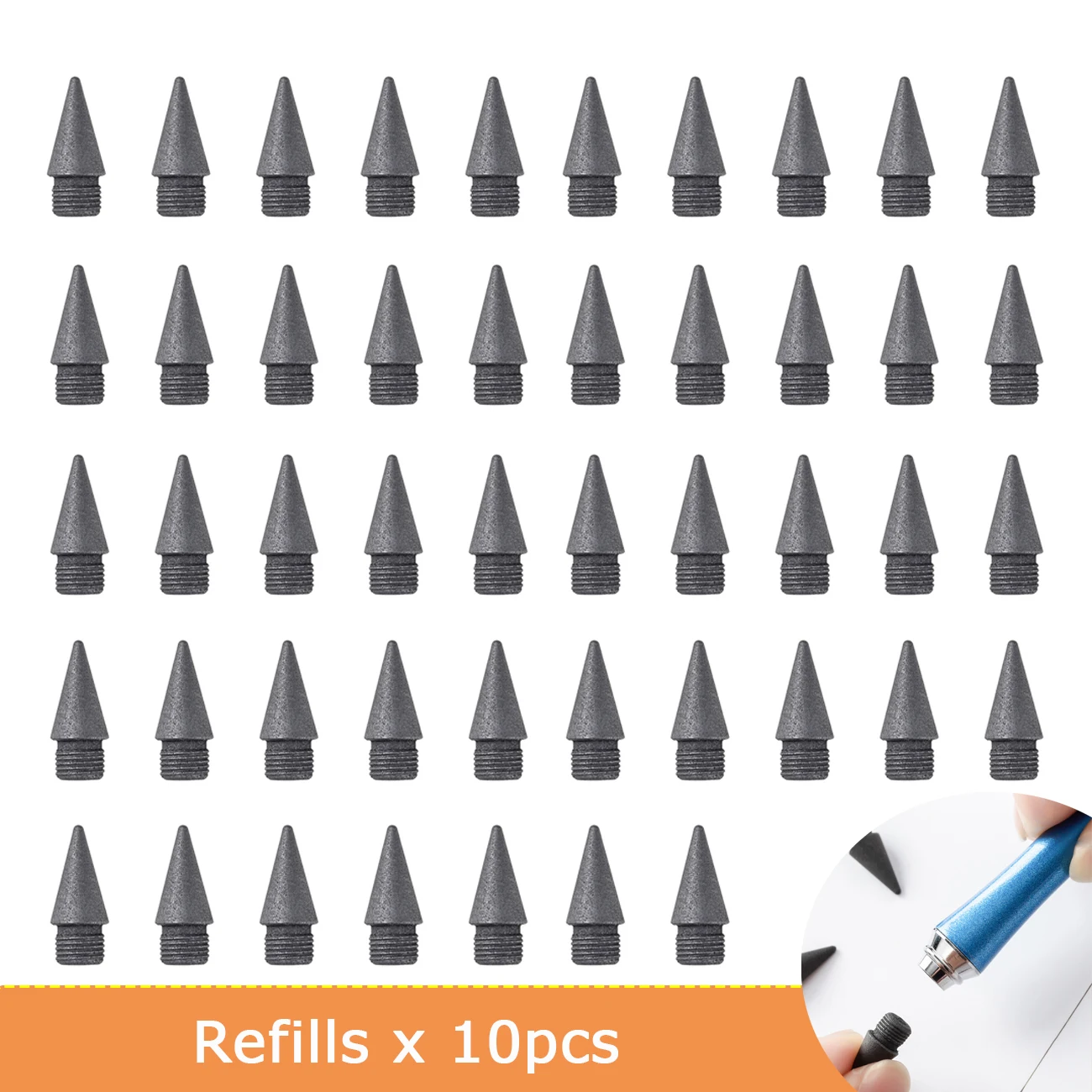 10Pcs-Everlasting-Pencil-Replaceable-Refill-Infinite-Pencil-Replaceable ...