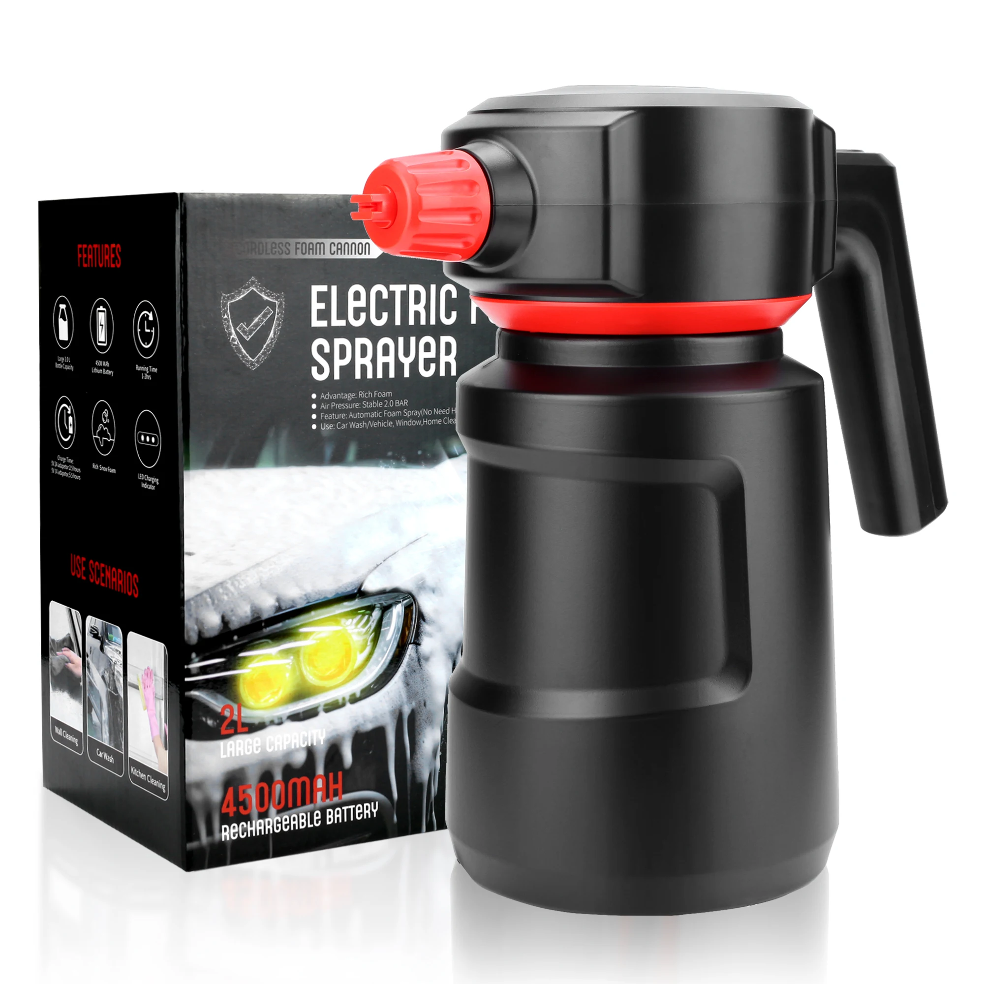 Electric Foam Sprayer 2L Boss Foamer USB Battery Powered Snow Foam ...