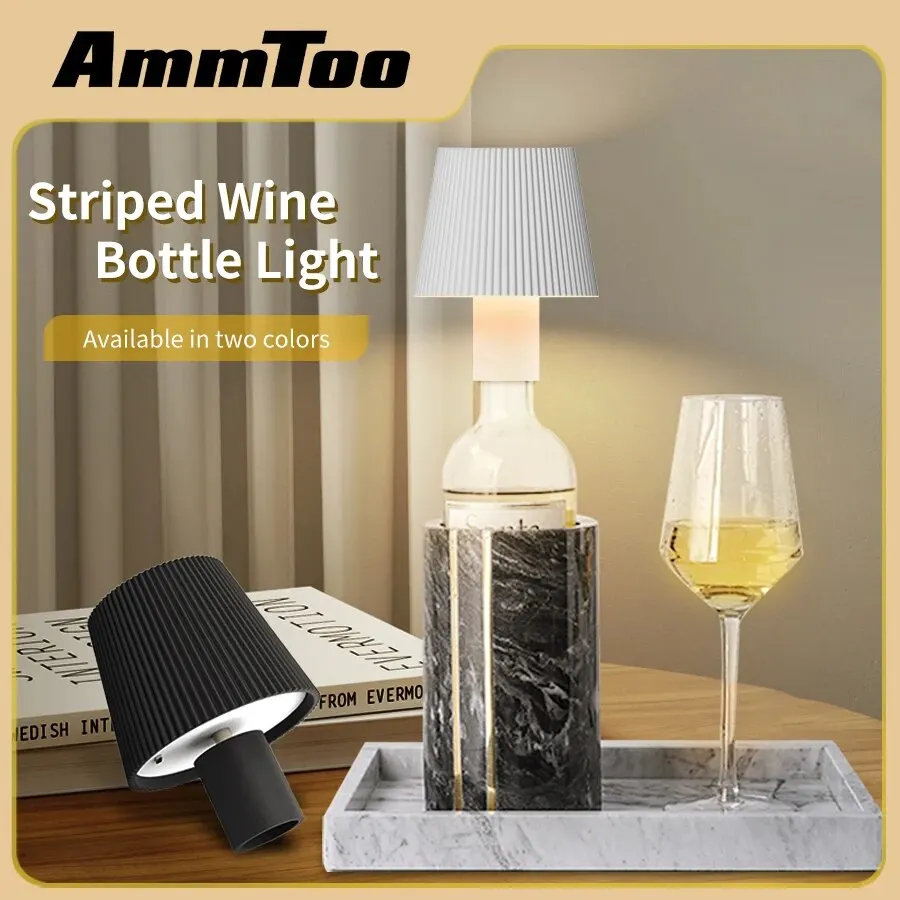 AmmToo-Wine-Bottle-Lamp-Head-Table-Lamp-Removable-Portable-Charging ...