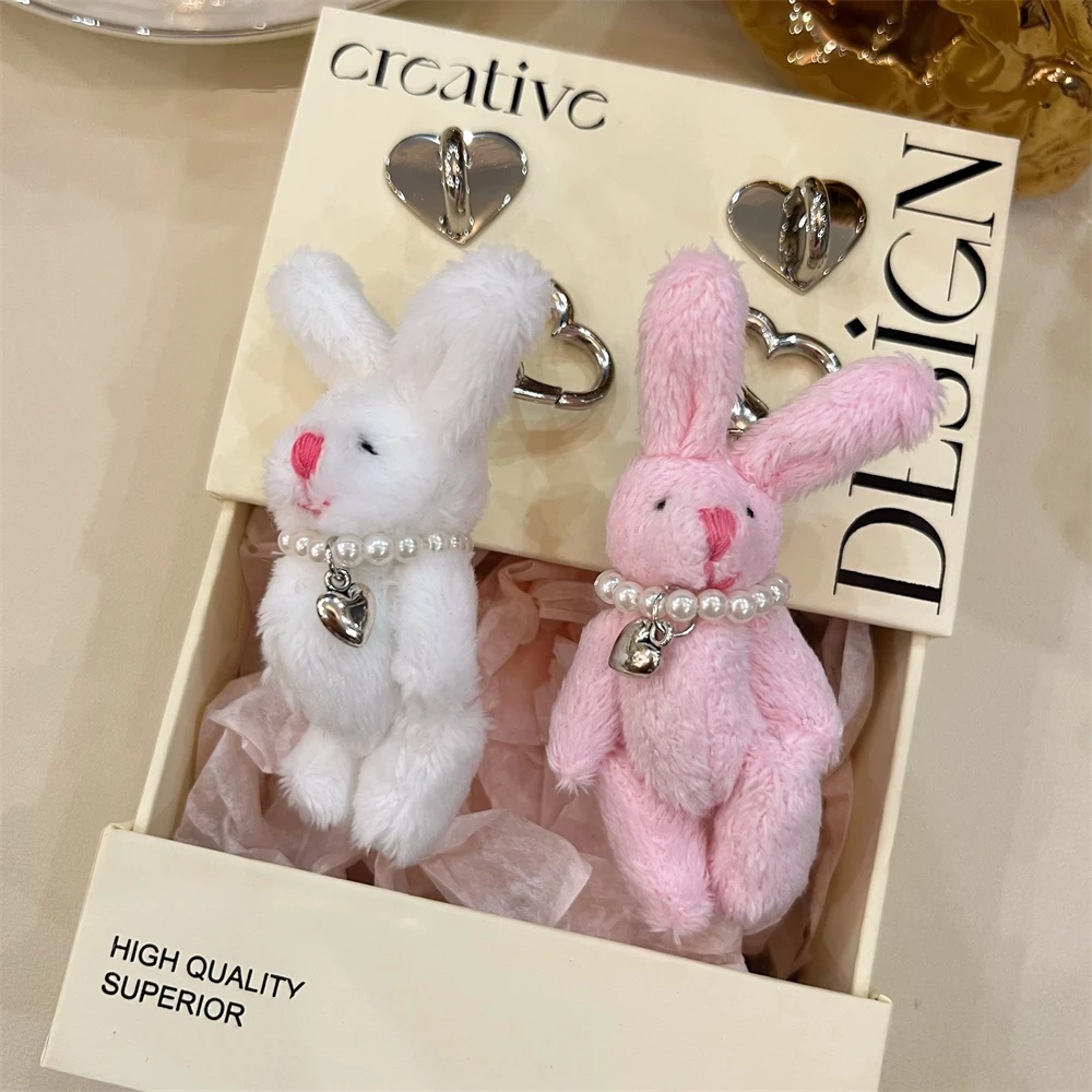 Korean-Kawaii-Plush-Rabbit-Phone-Charms-Pendant-Cute-Key-Chain-For ...