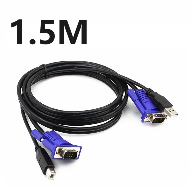 KVM-Switch-Cable-USB-Printer-Cord-VGA-Double-Parallel-Line-Keyboard ...
