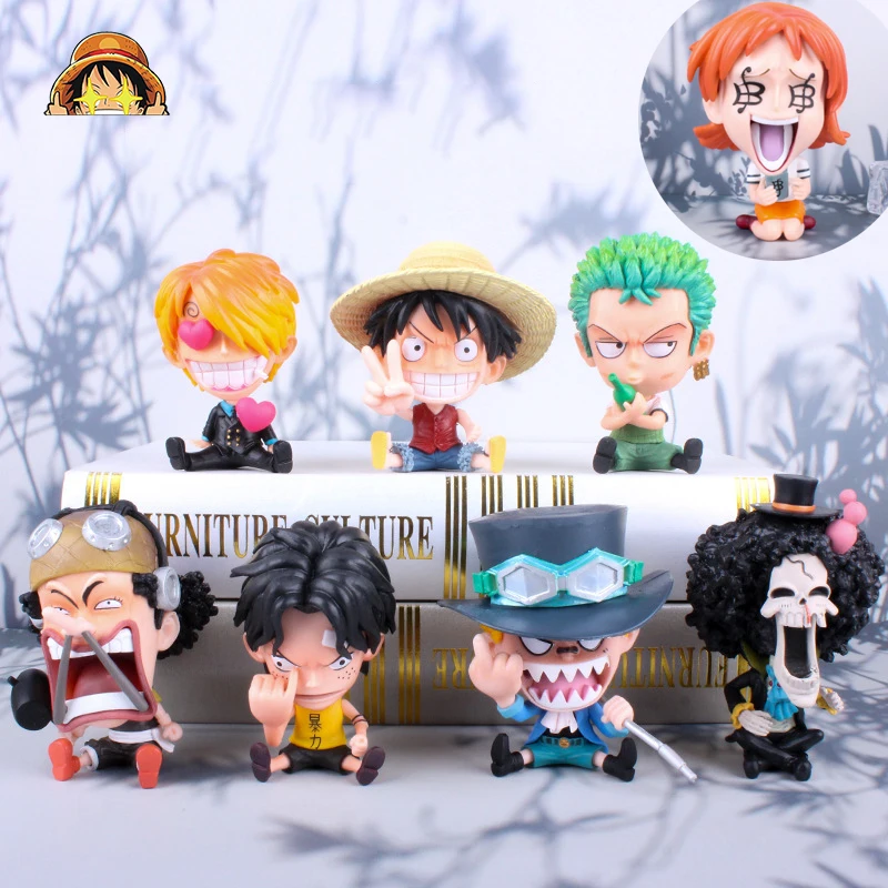 Anime One Piece Luffy Hancock Zoro Sanji Ace Sitting Posture Anime ...