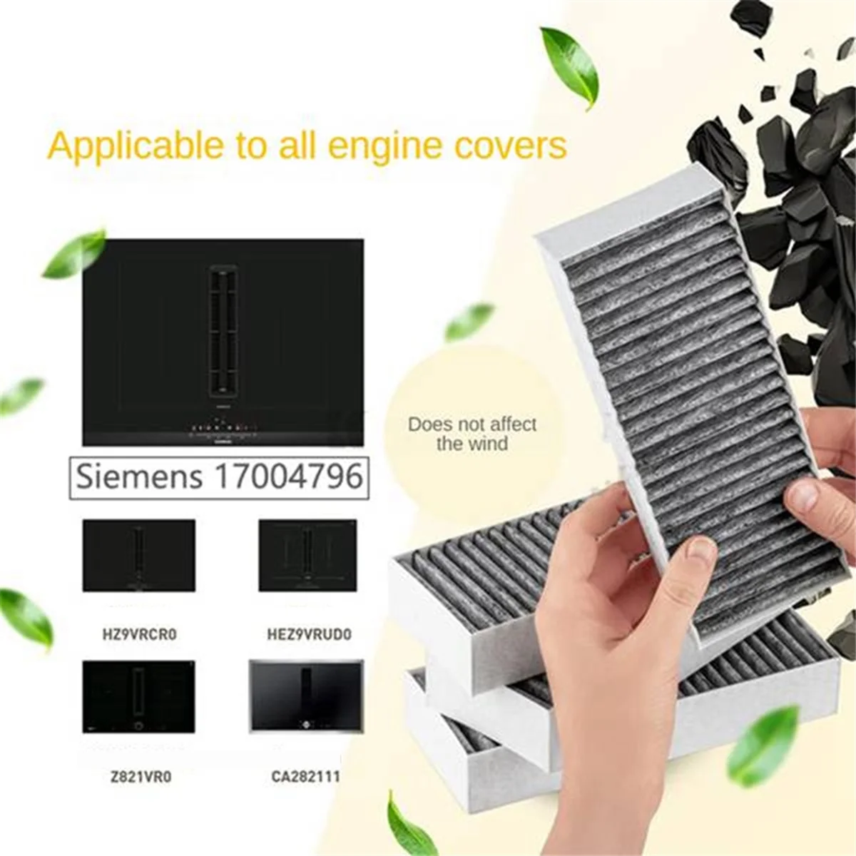 10PCS Activated Carbon Filter Cooker Hood for Siemens HZ9VRCR0, for ...