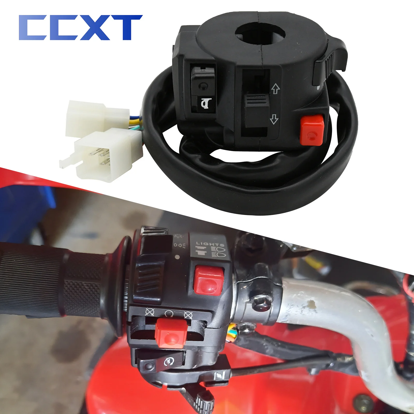 Motorcycle-ATV-Light-Button-Far-Near-Light-Switch-Horn-Button-Turn ...
