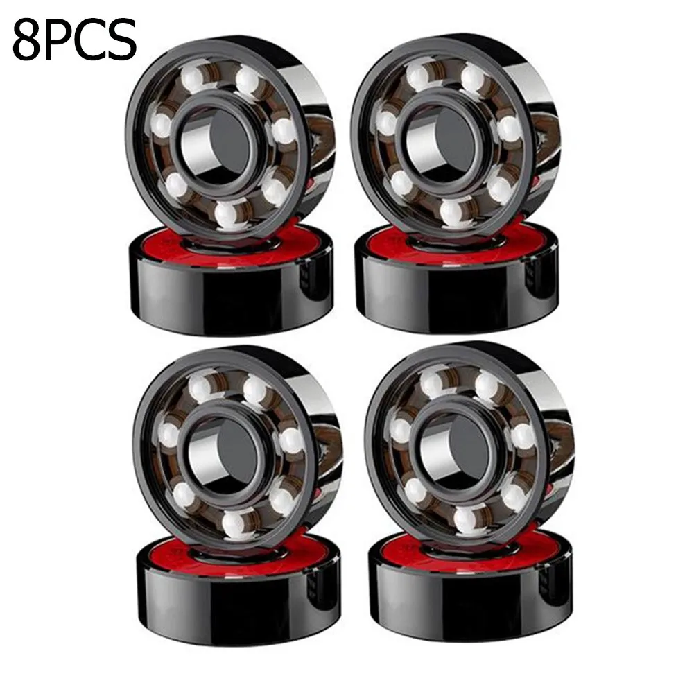Hybrid-Ceramic-Ball-And-Roller-Skate-Bearings-608-High-Speed-Skateboard ...