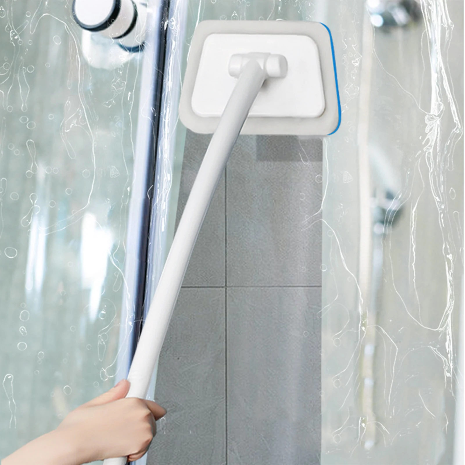 Long Handle Wall Tile Cleaning Brush Bathroom Carpet Sponge Brush ...